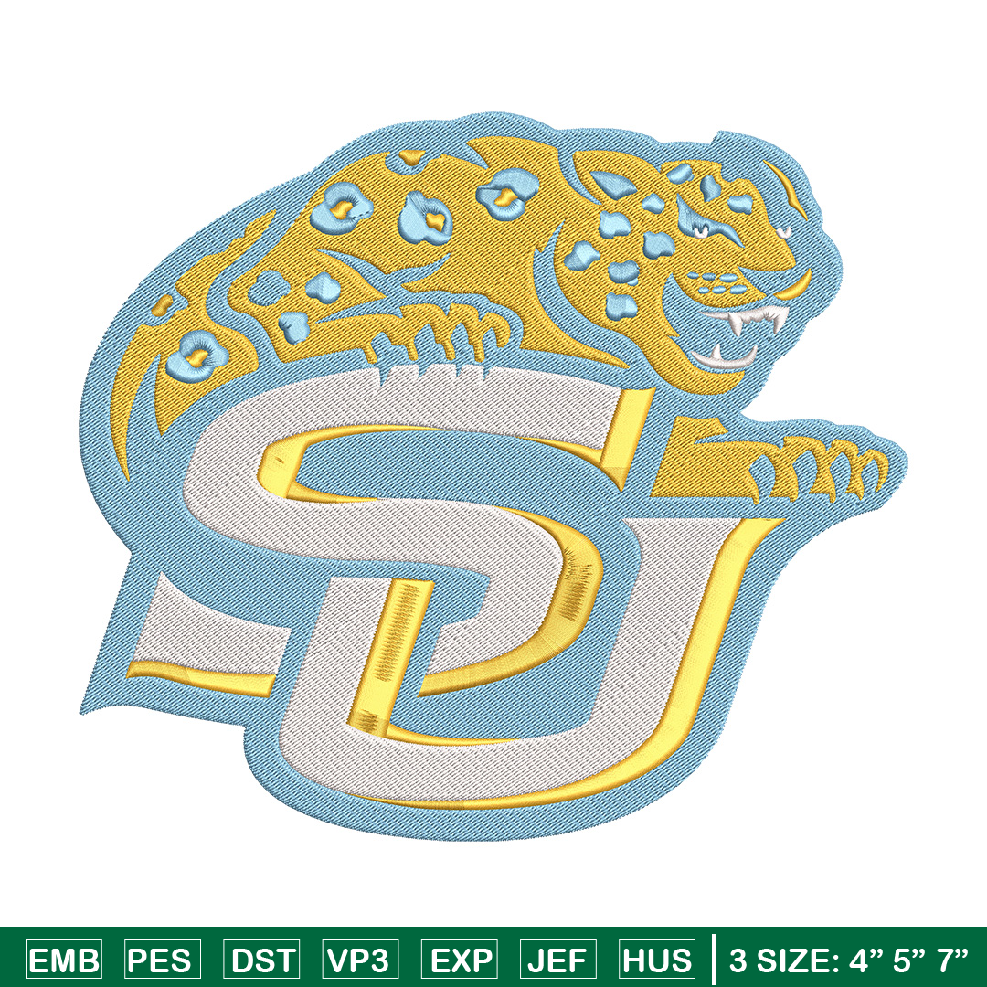 Southern University logo embroidery design, NCAA embroidery, | Inspire ...