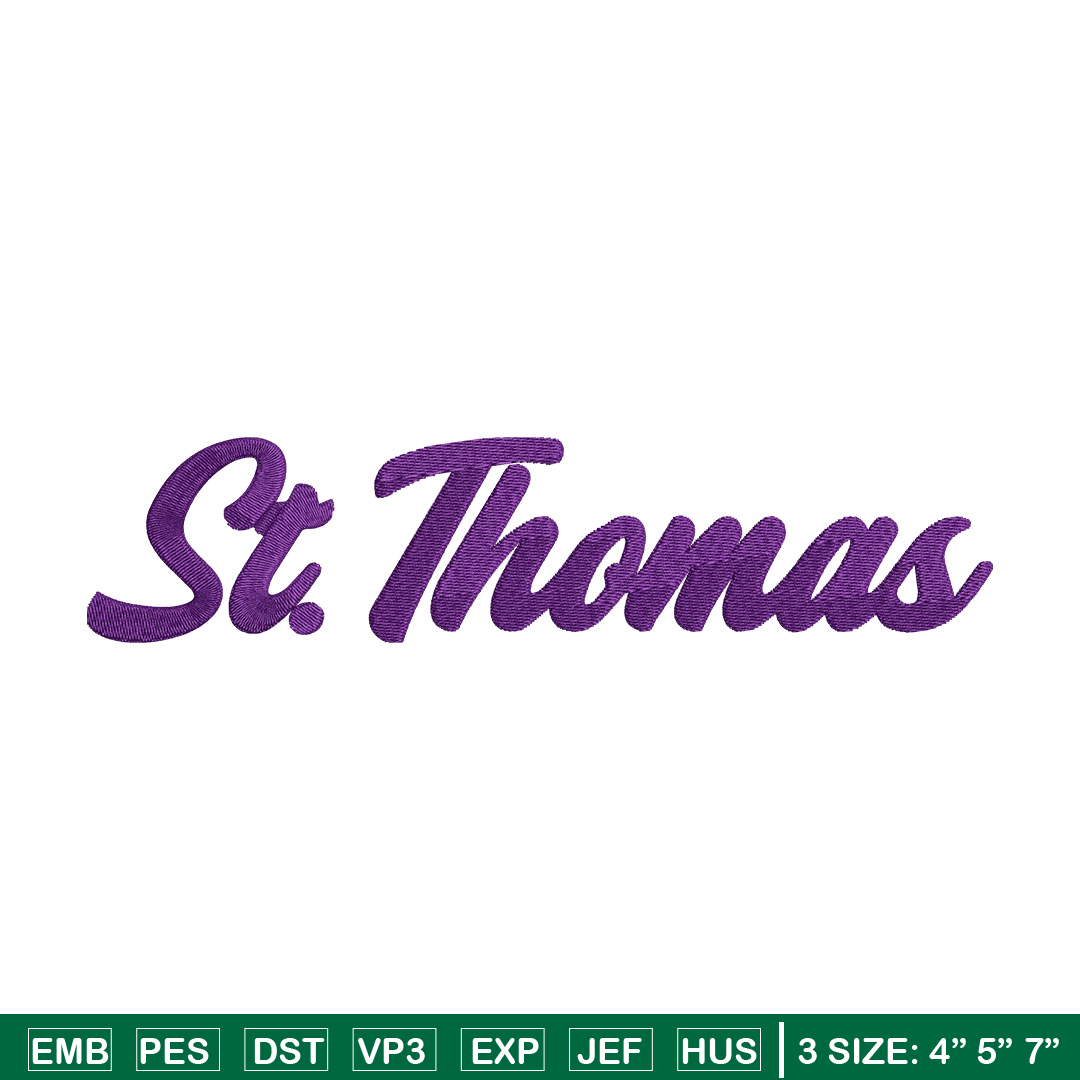St. Thomas Tommies logo embroidery design, NCAA embroidery, | Inspire ...