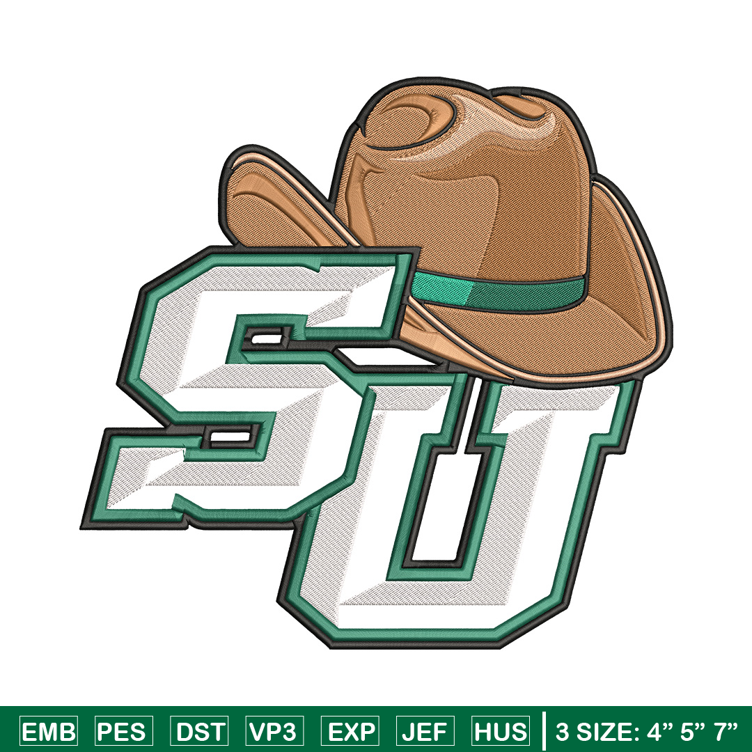 Stetson Hatters logo embroidery design, NCAA embroidery, Spo | Inspire ...