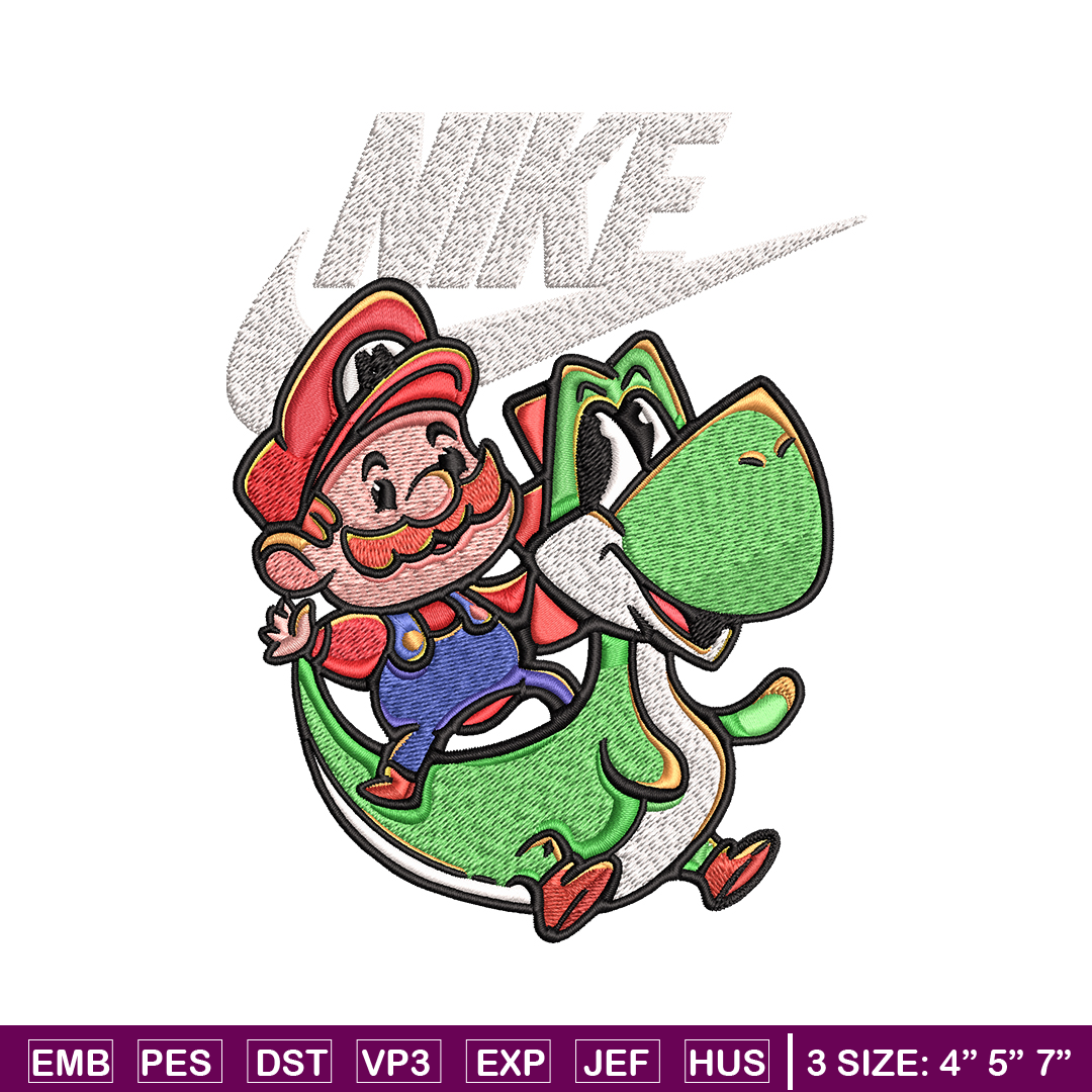 Super Mario Game Nike Embroidery design, Super Mario Game Em | Inspire ...