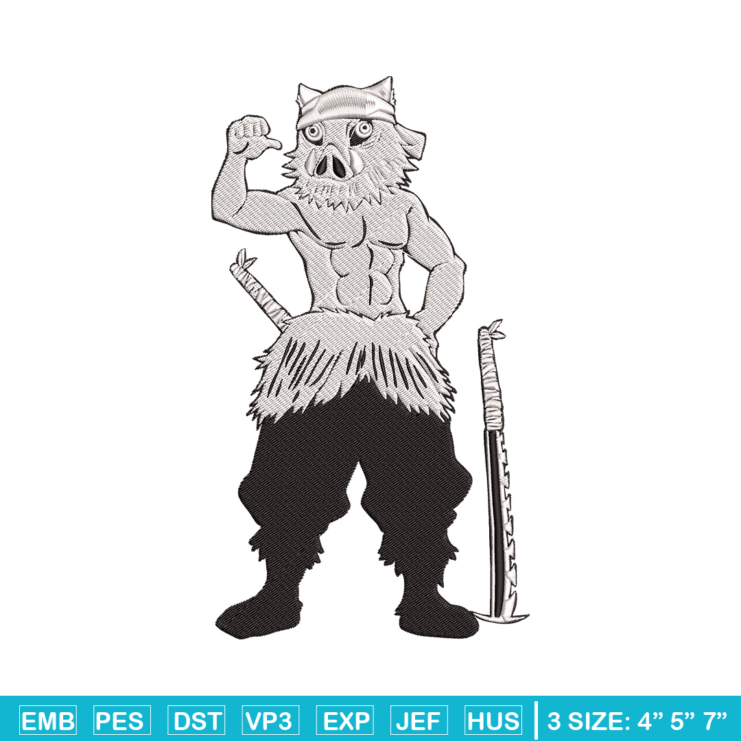 Inosuke Embroidery Design,Demon slayer Embroidery, Embroider | Inspire ...