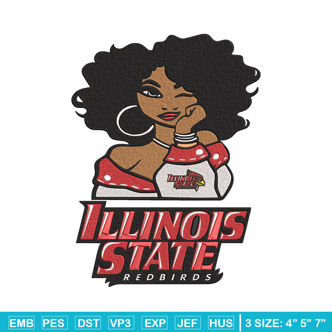 Illinois State girl embroidery design, NCAA embroidery, Embr | Inspire ...