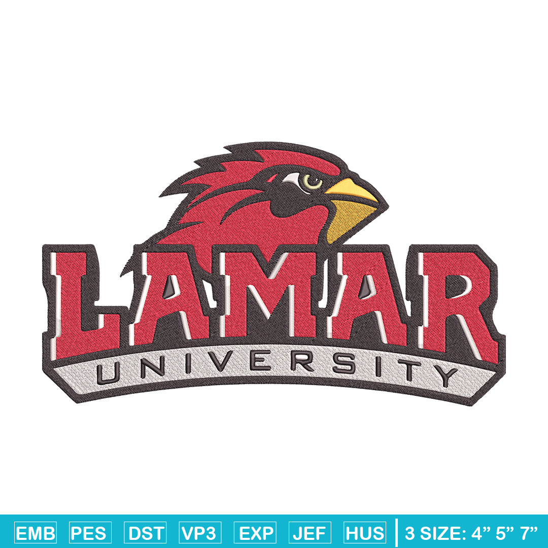 Lamar University logo embroidery design, Sport embroidery, l | Inspire ...