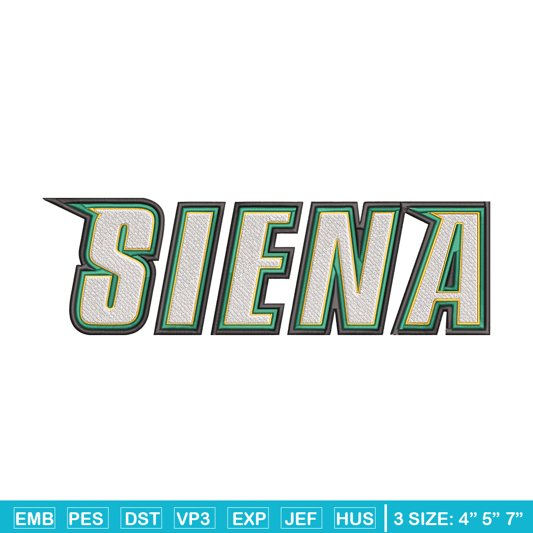 Siena College logo embroidery design, NCAA embroidery, Embro - Inspire ...