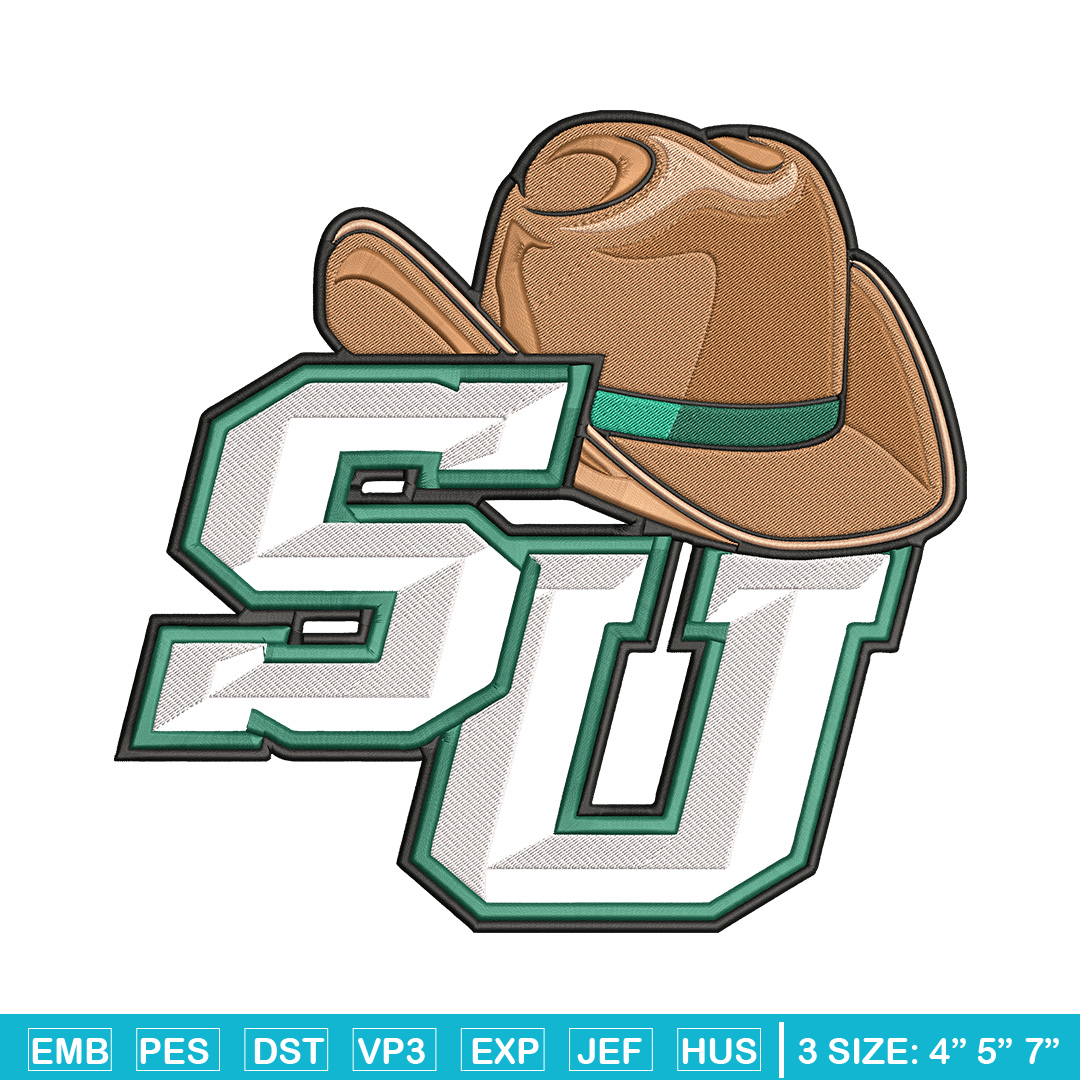 Stetson Hatters logo embroidery design, NCAA embroidery, Spo - Inspire ...