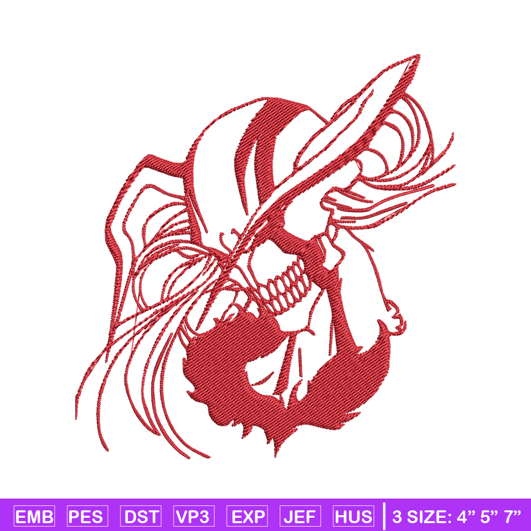 Ichigo demon Embroidery Design, Bleach Embroidery, Embroider | Inspire Uplift