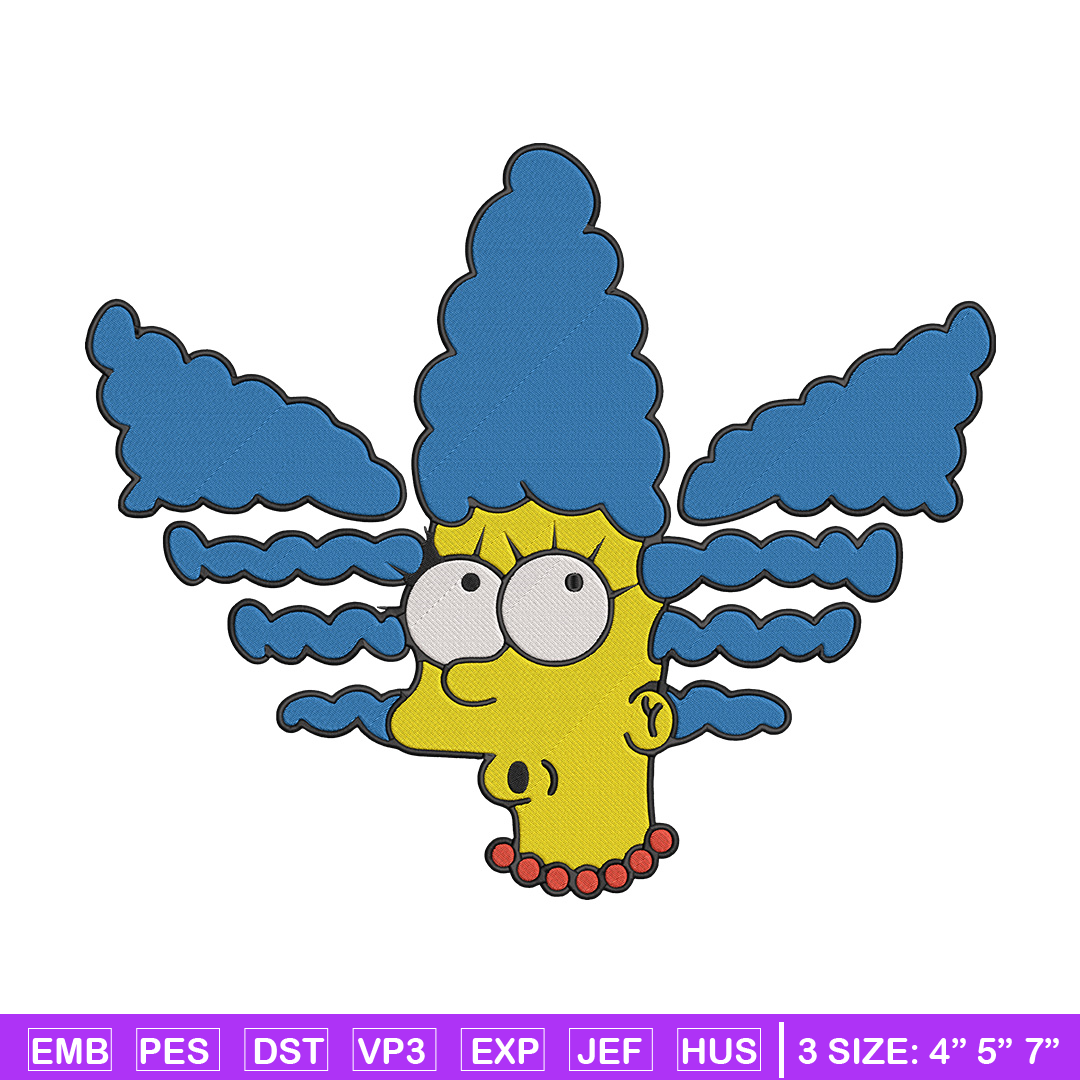 Marge Simpson Embroidery Design, Simpson Embroidery, Embroid - Inspire ...