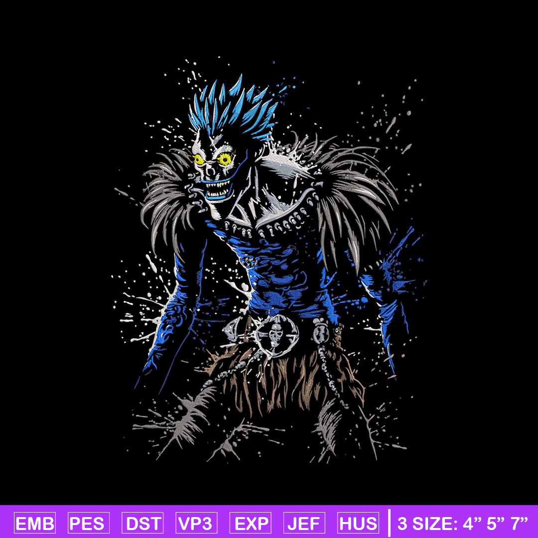Ryuk Embroidery Design, Death note Embroidery, Embroidery Fi | Inspire ...
