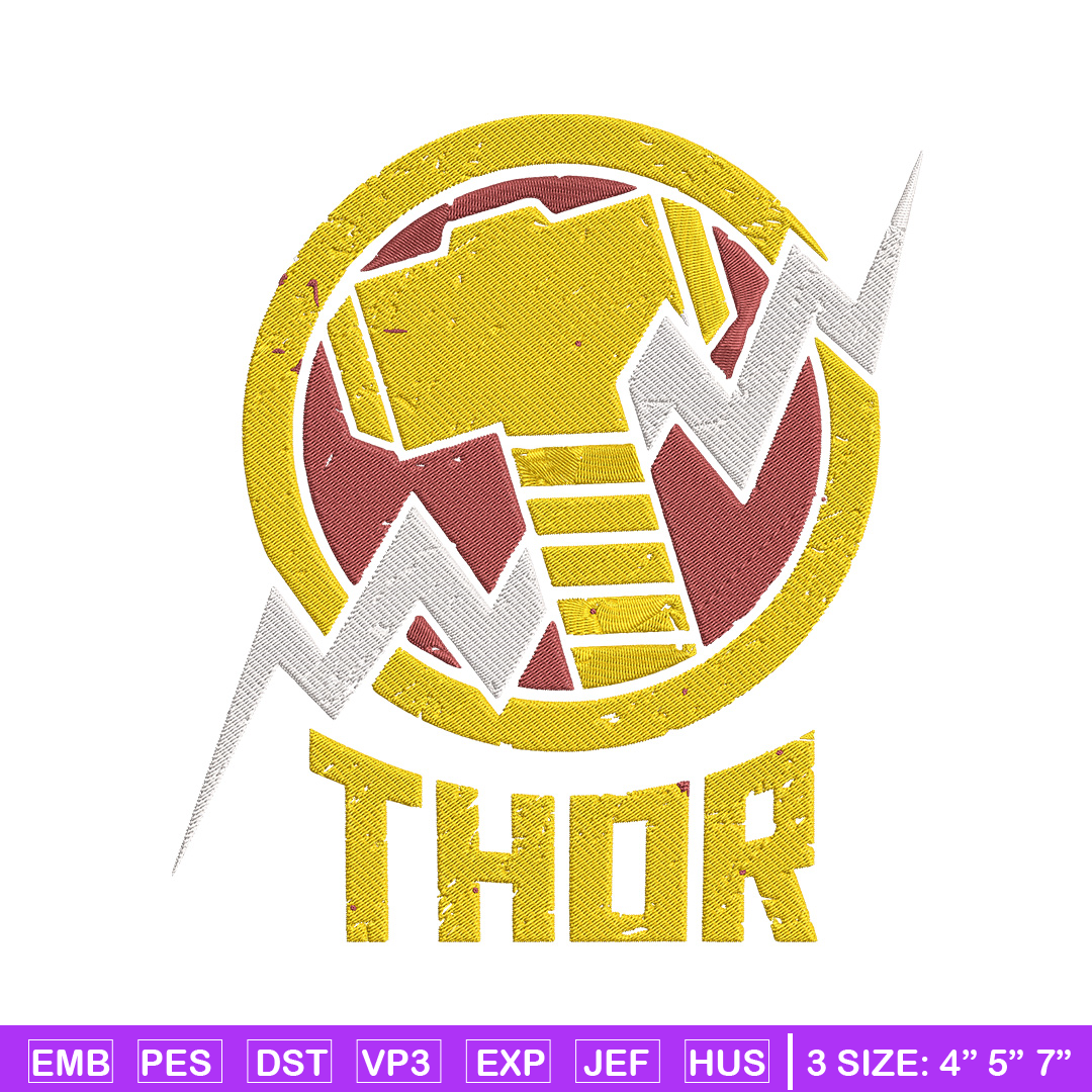 Thor logo Embroidery Design, Marvel Embroidery, Embroidery F | Inspire ...