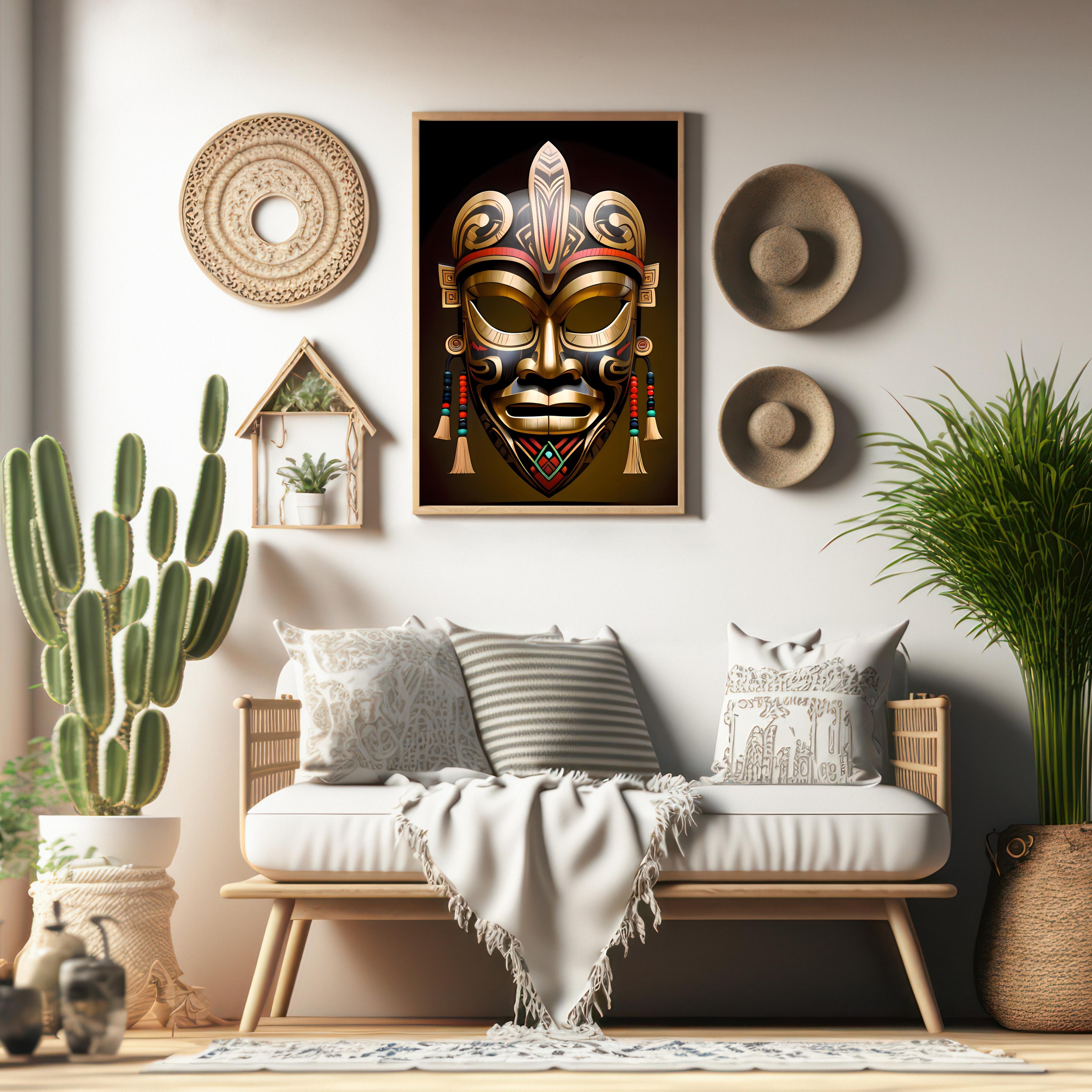 Indonesian Mask Printable Wall Art: Ethnic and Traditional I | Inspire ...