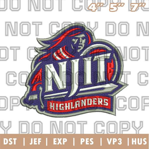 NJIT Highlanders Logos Embroidery Design, NCAA Logo Embroide - Inspire ...