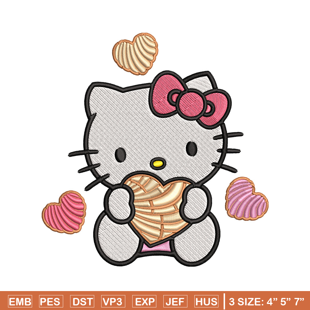 Concha Hello Kitty Embroidery Design, Hello Kitty cartoon Em | Inspire ...