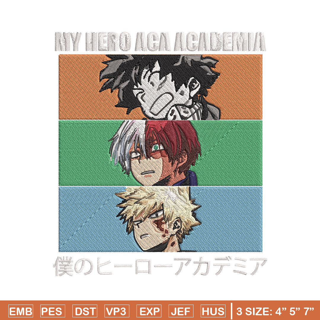 Deku friends Embroidery Design, Mha Embroidery, Embroidery F | Inspire ...