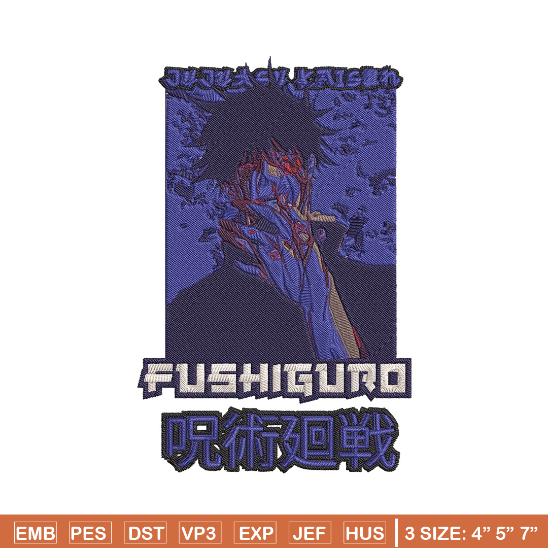 Fushiguro Embroidery Design,Jujutsu Embroidery, Embroidery F - Inspire ...