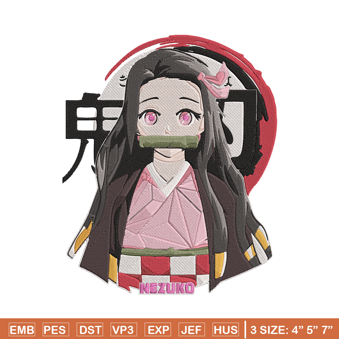 Kamado nezuko Embroidery Design, Demon slayer Embroidery, Em | Inspire ...