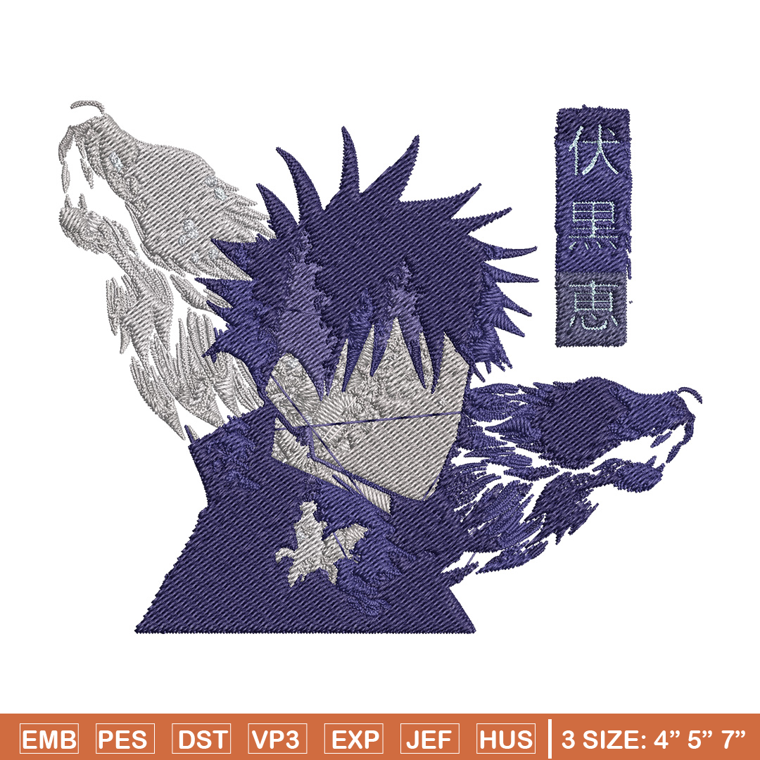 Megumi Embroidery Design, Jujutsu kaisen Embroidery, Embroid | Inspire ...