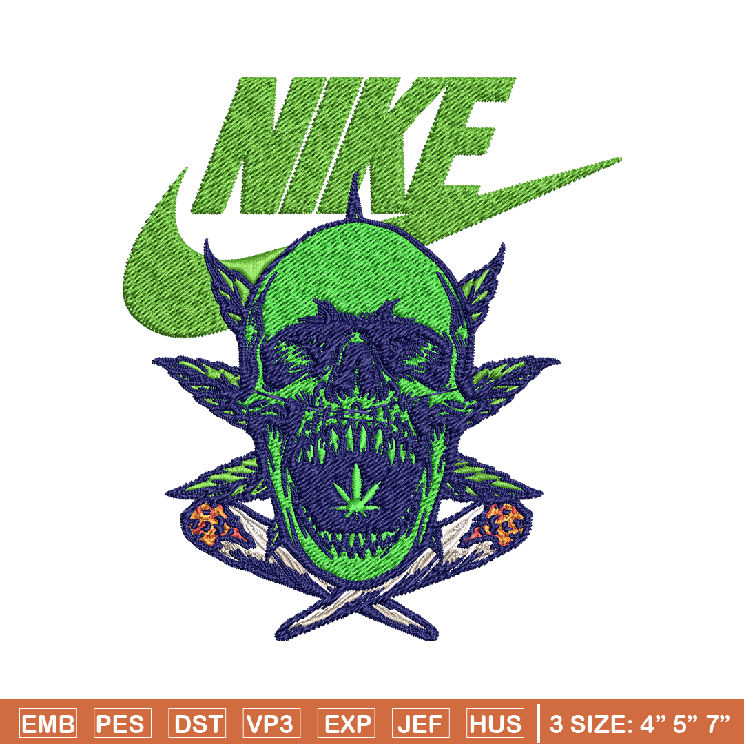 Skull horror Nike Embroidery design, Skull horror Embroidery | Inspire ...