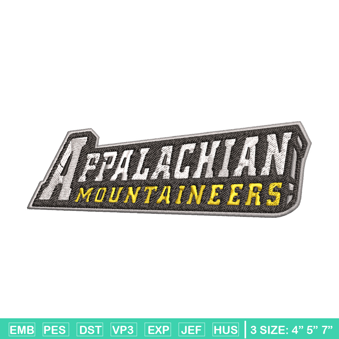Appalachian State logo embroidery design, NCAA embroidery, E | Inspire ...