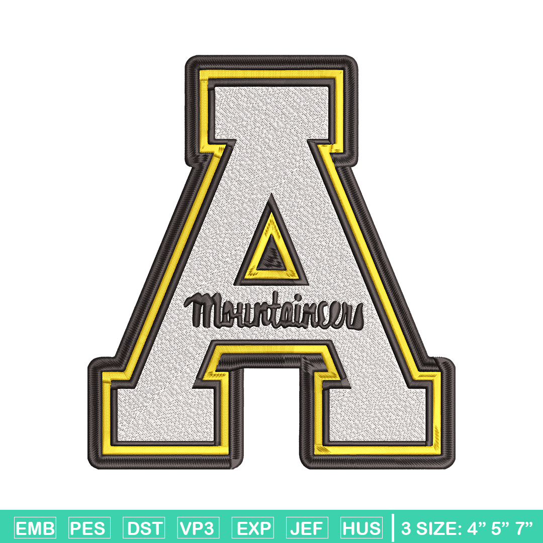 Appalachian State logo embroidery design, NCAA embroidery, S | Inspire ...