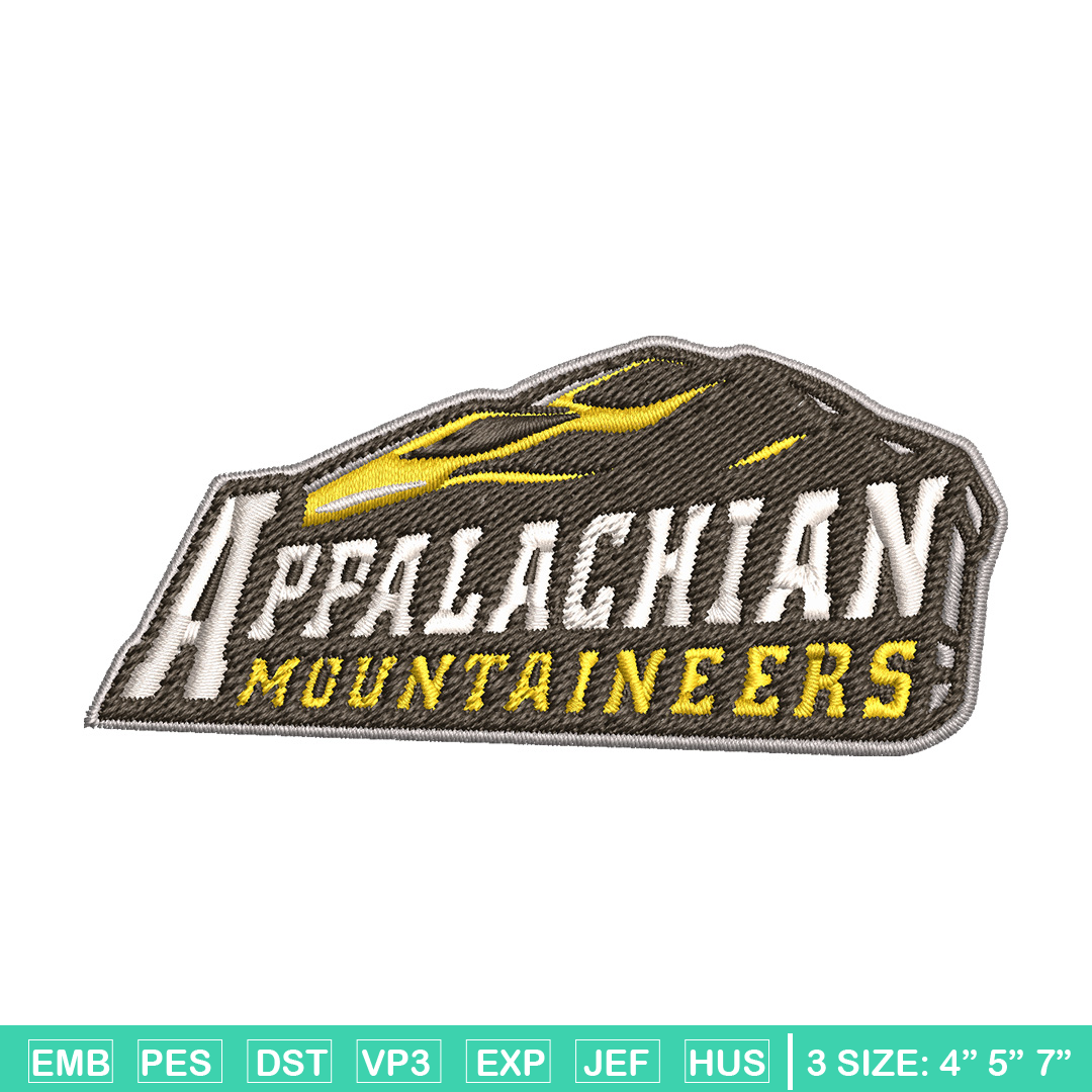 Appalachian State logo embroidery design, NCAA embroidery,Sp | Inspire ...