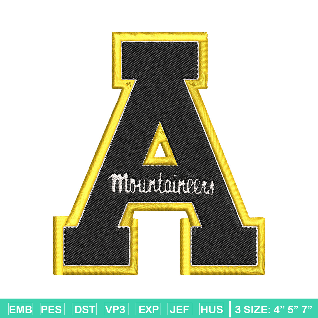 Appalachian State logo embroidery design, NCAA embroidery,Sp | Inspire ...