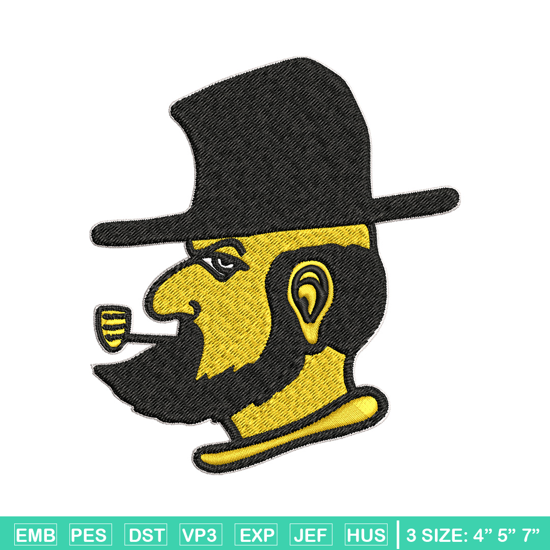 Appalachian State logo embroidery design, Sport embroidery, | Inspire ...