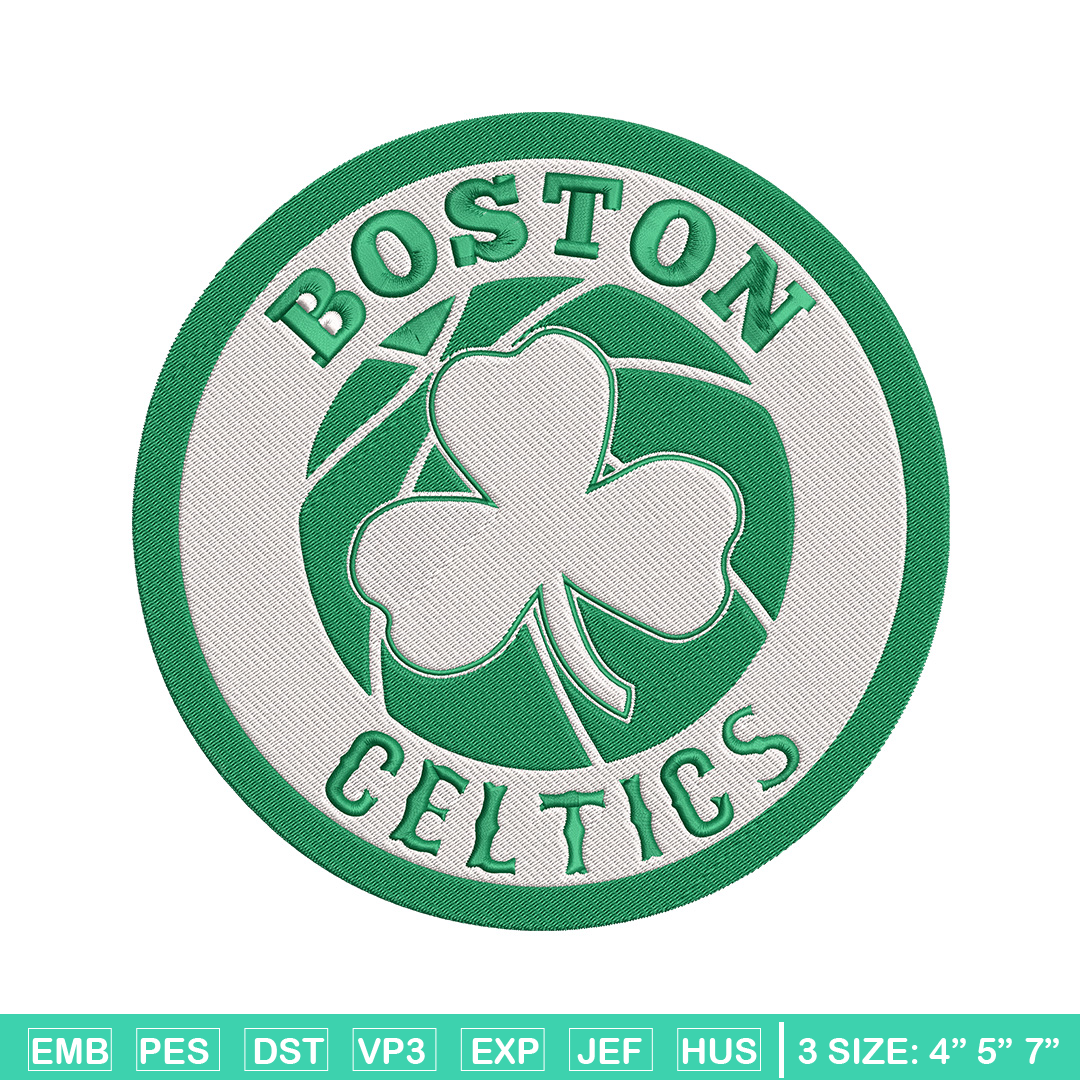 Boston Celtics logo embroidery design,NBA embroidery, Sport | Inspire ...