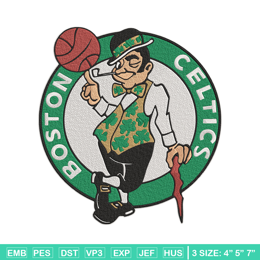 Boston Celtics mascot embroidery design, NBA embroidery, Spo | Inspire ...