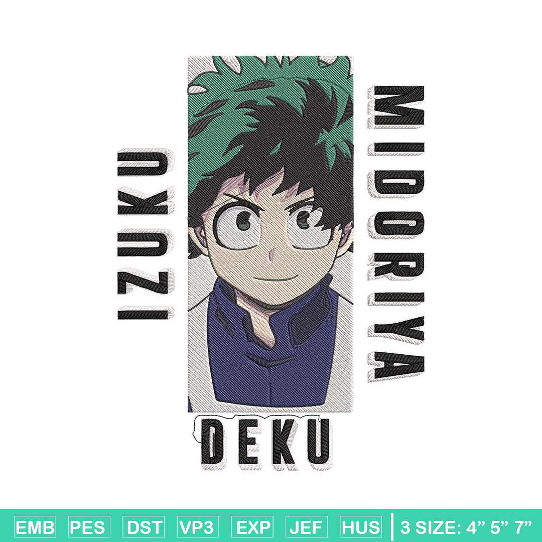 Deku poster Embroidery Design, Mha Embroidery, Embroidery Fi | Inspire ...