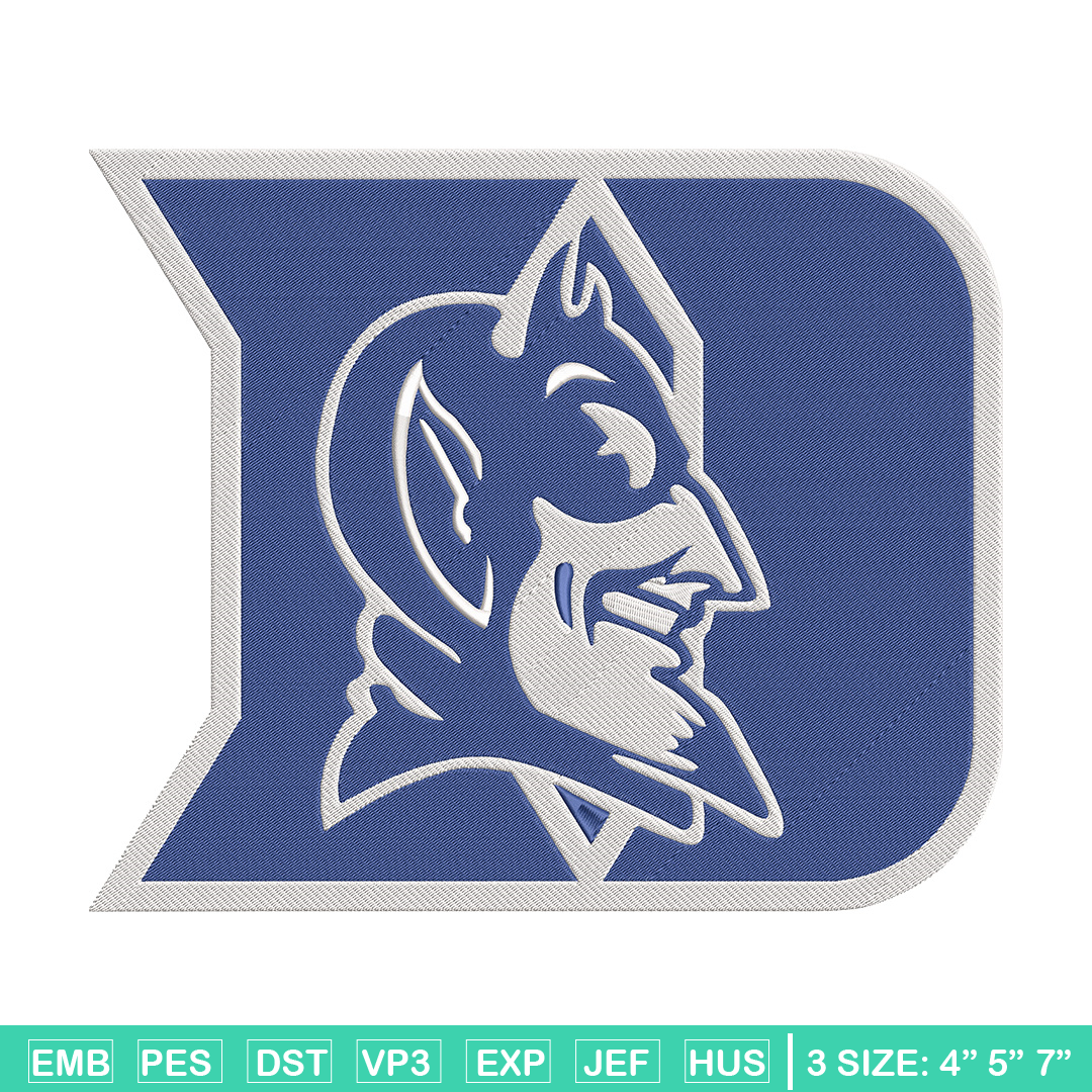 Duke University logo embroidery design, NCAA embroidery,Spor | Inspire ...