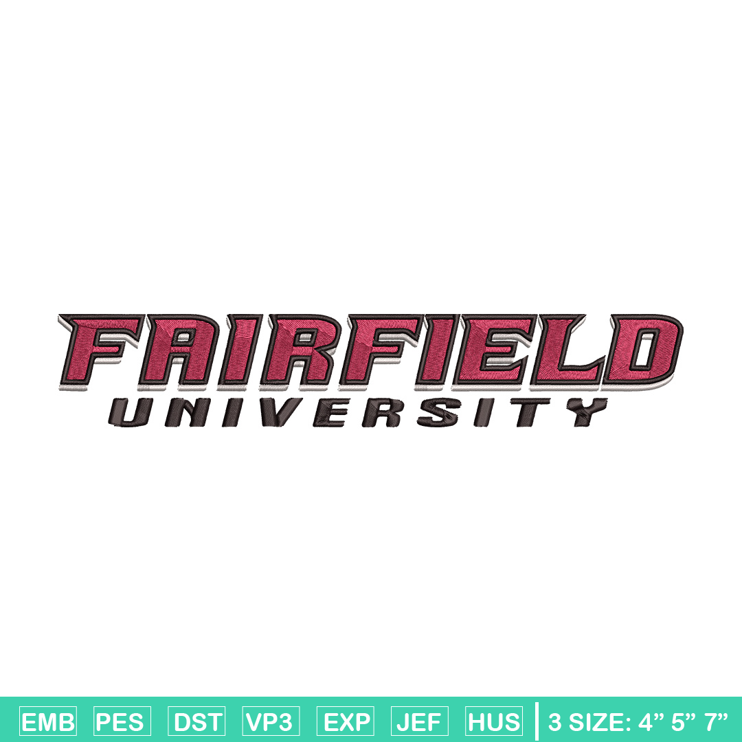 Fairfield University logo embroidery design, Sport embroider | Inspire ...
