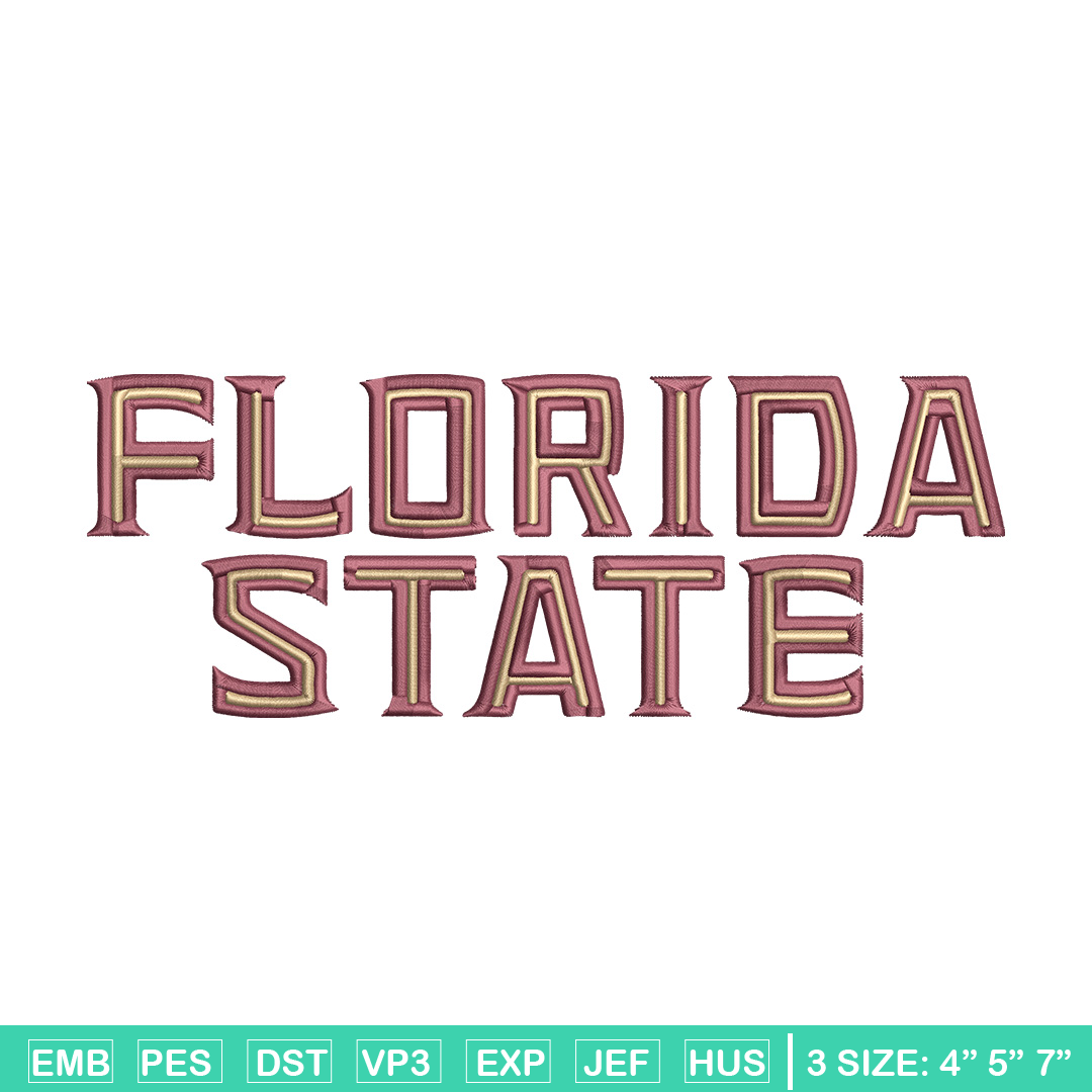 Florida State logo embroidery design, NCAA embroidery, Embro | Inspire ...