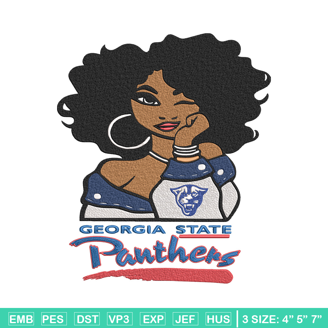 Georgia State girl embroidery design,NCAA embroidery, Sport | Inspire ...