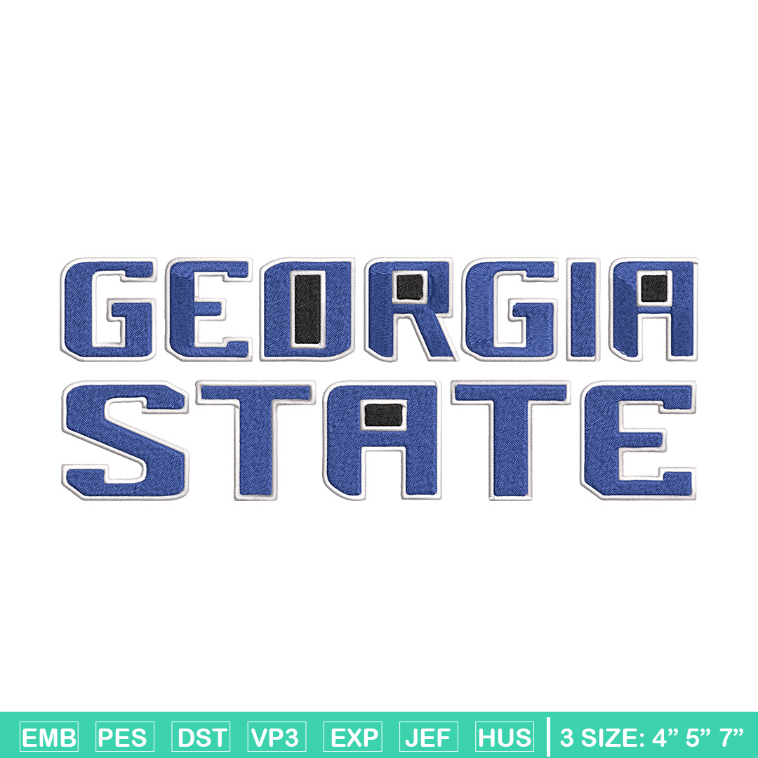 Georgia State logo embroidery design, Sport embroidery, logo | Inspire ...