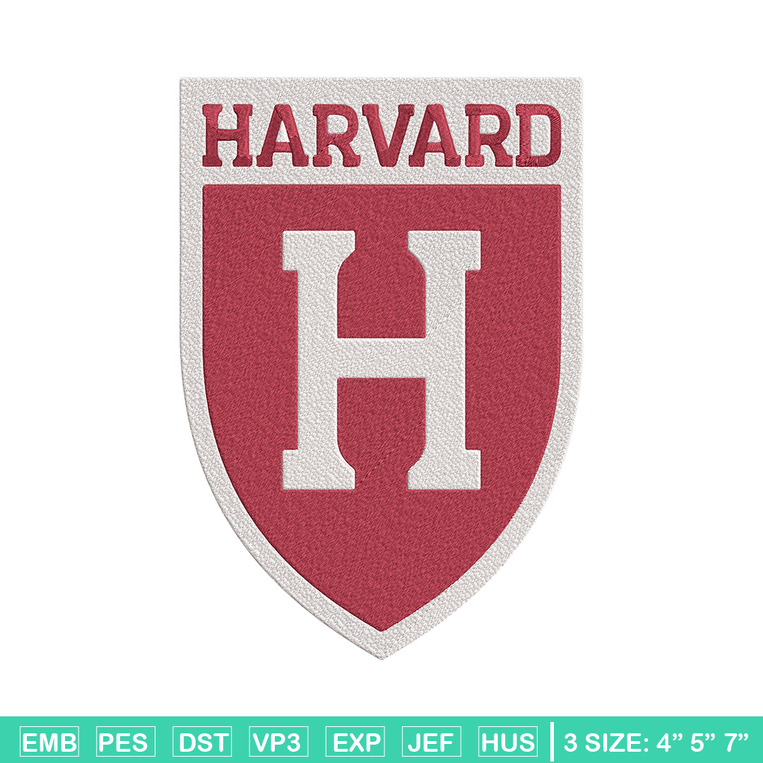 Harvard University logo embroidery design, NCAA embroidery, - Inspire ...