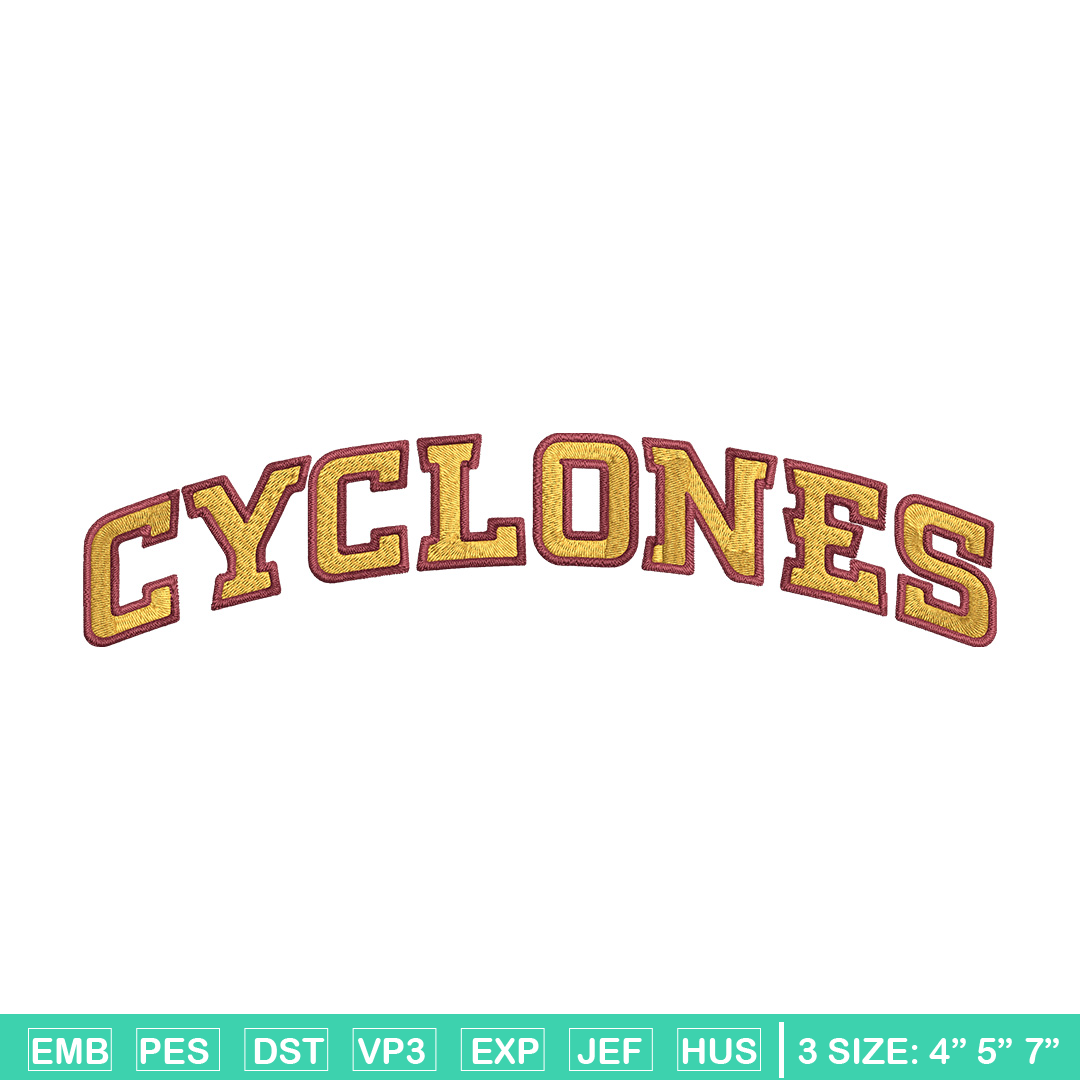 Iowa State Cyclones logo embroidery design, NCAA embroidery, | Inspire ...