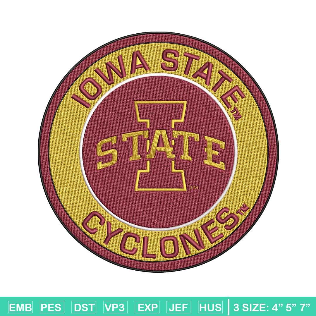 Iowa State logo embroidery design, NCAA embroidery, Sport em | Inspire ...