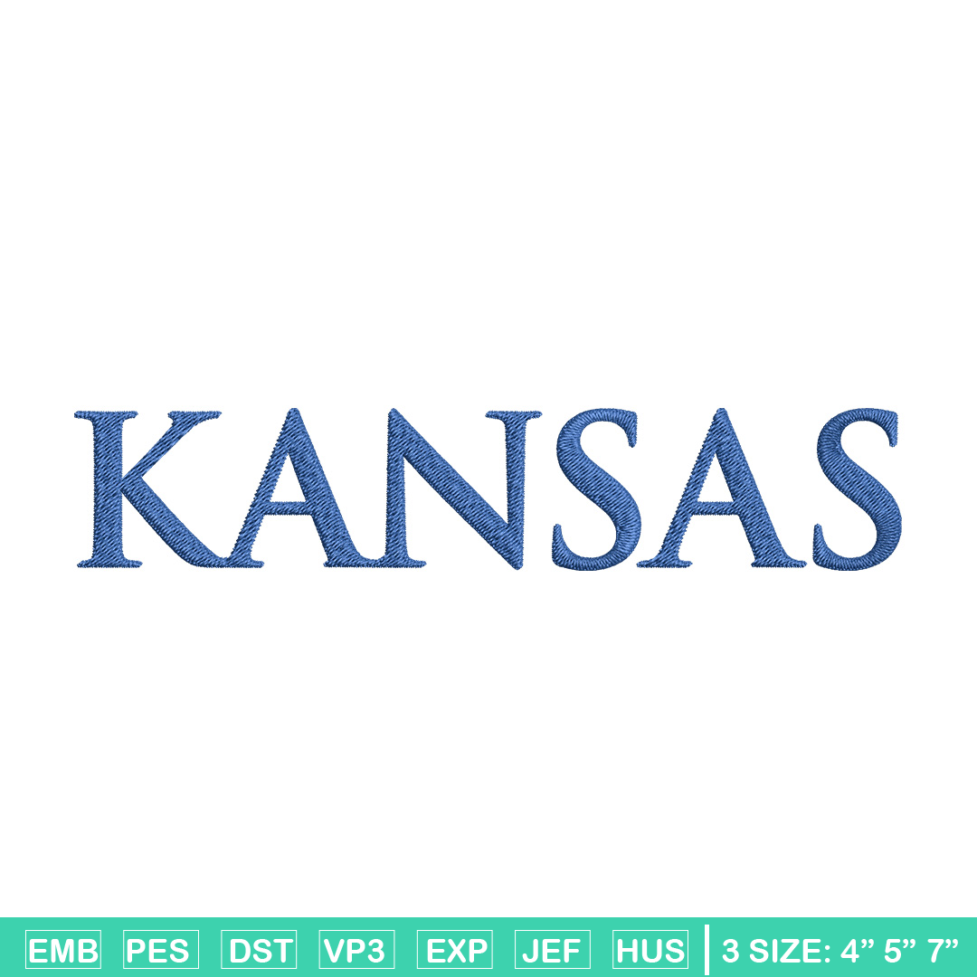 Kansas logo embroidery design, NCAA embroidery, Sport embroi | Inspire ...