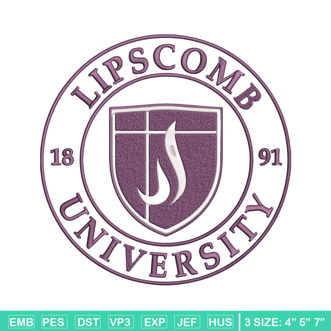 Lipscomb University logo embroidery design, NCAA embroidery, | Inspire ...