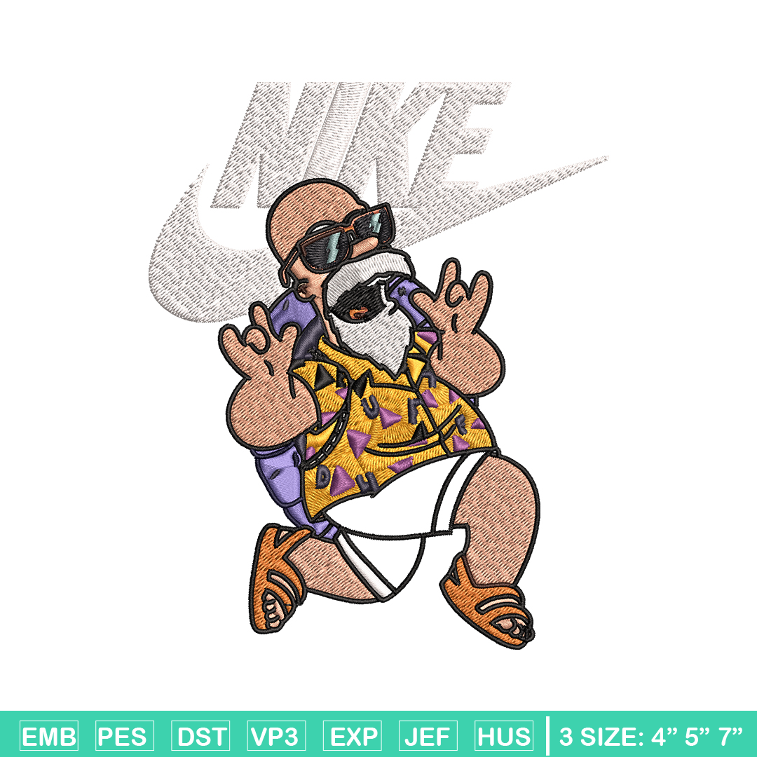 Master Roshi Nike Embroidery design, Dragon ball Embroidery, | Inspire ...