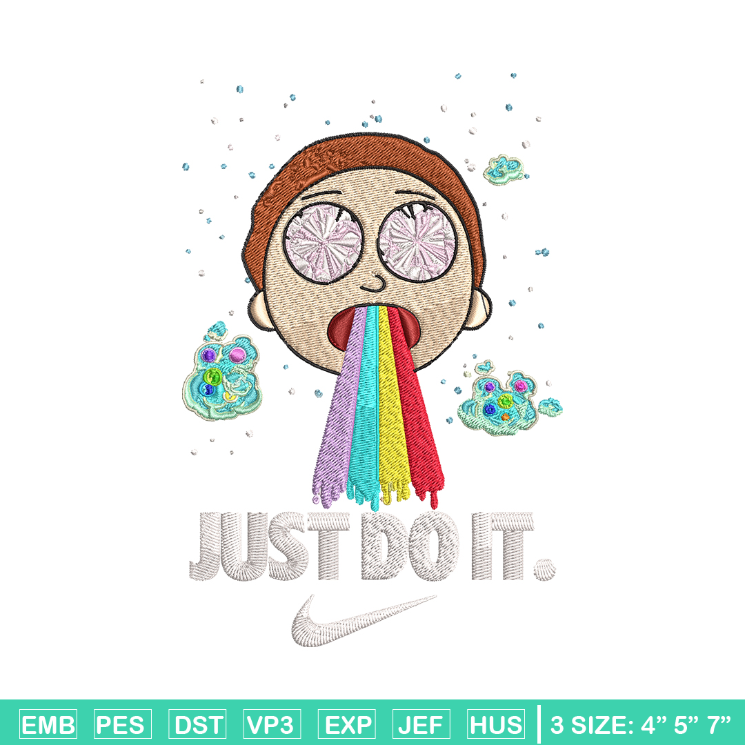 Morty Smith Just Rick It Embroidery design, Cartoon Embroide | Inspire ...