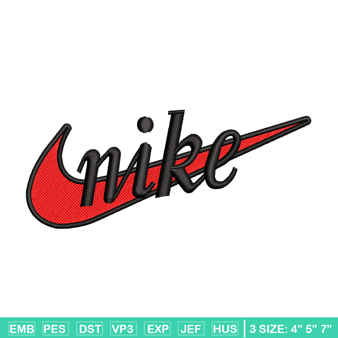 Nike red logo embroidery design, Nike embroidery, Nike desig | Inspire Uplift