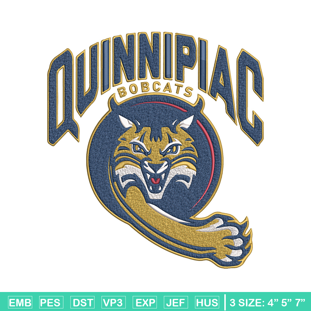 Quinnipiac University Logo embroidery design, NCAA embroider | Inspire ...