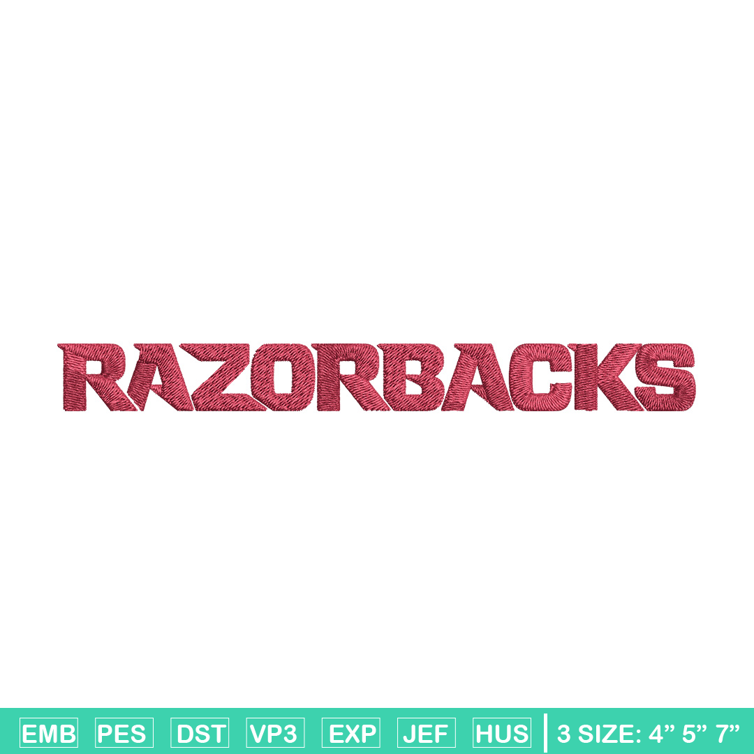 Razorbacks Logo embroidery design, Logo embroidery, Sport em | Inspire ...