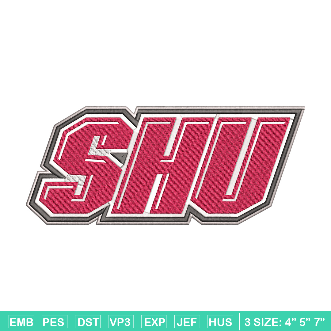 Sacred Heart logo embroidery design,NCAA embroidery,Embroide | Inspire ...