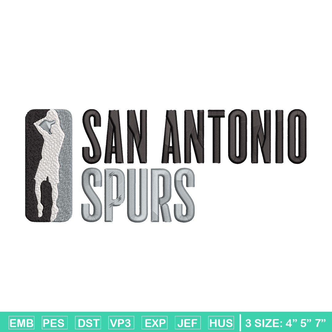 San Antonio Spurs logo embroidery design, Sport embroidery, | Inspire ...
