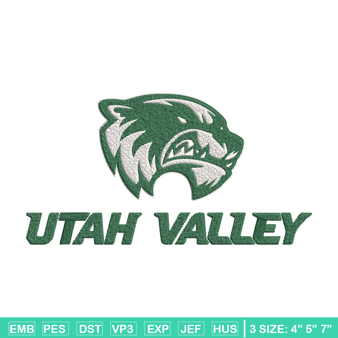 Utah Valley Wolverines logo embroidery design, NCAA embroide | Inspire ...