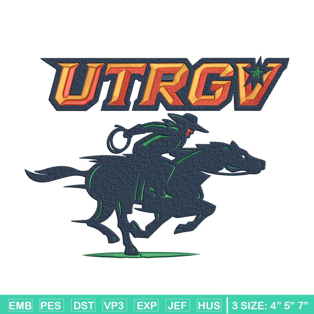UTRGV Vaquero logo embroidery design, Sport embroidery, logo | Inspire ...