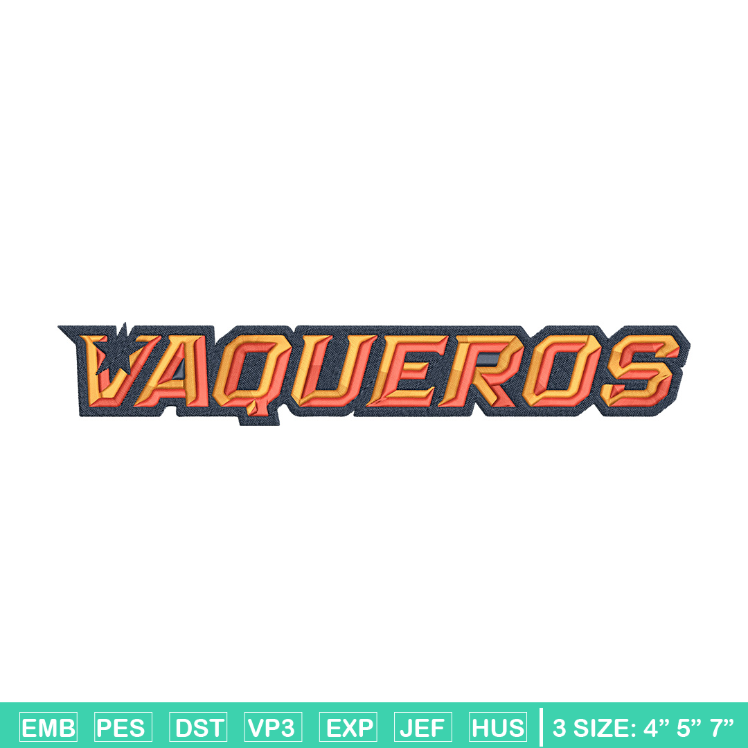 UTRGV Vaqueros Logo embroidery design, NCAA embroidery, Embr | Inspire ...