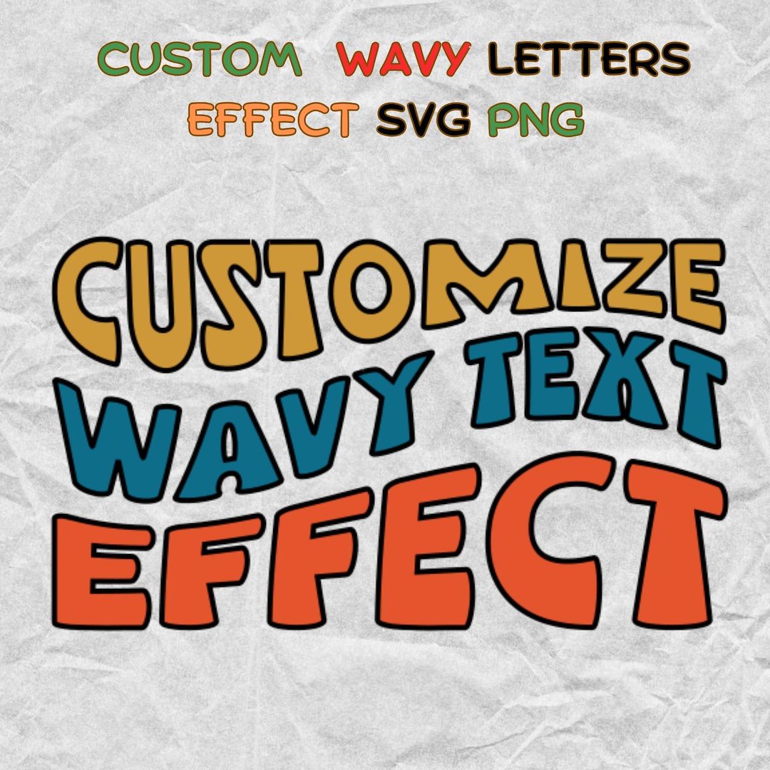 Custom Wavy Text SVG PNG, Custom wavy letters svg, Personali | Inspire Uplift